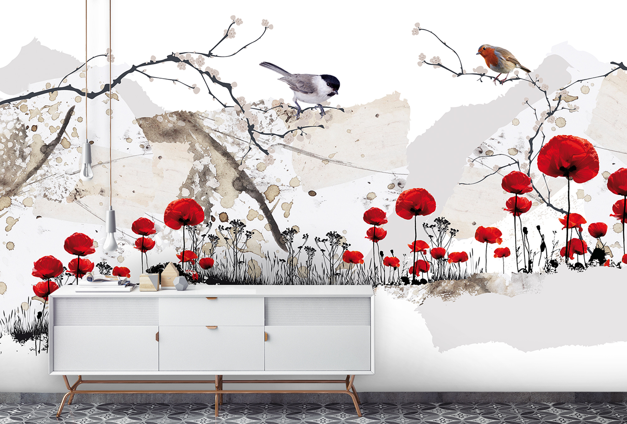 Behang Klaprozen lookbook - Stories on the Wall