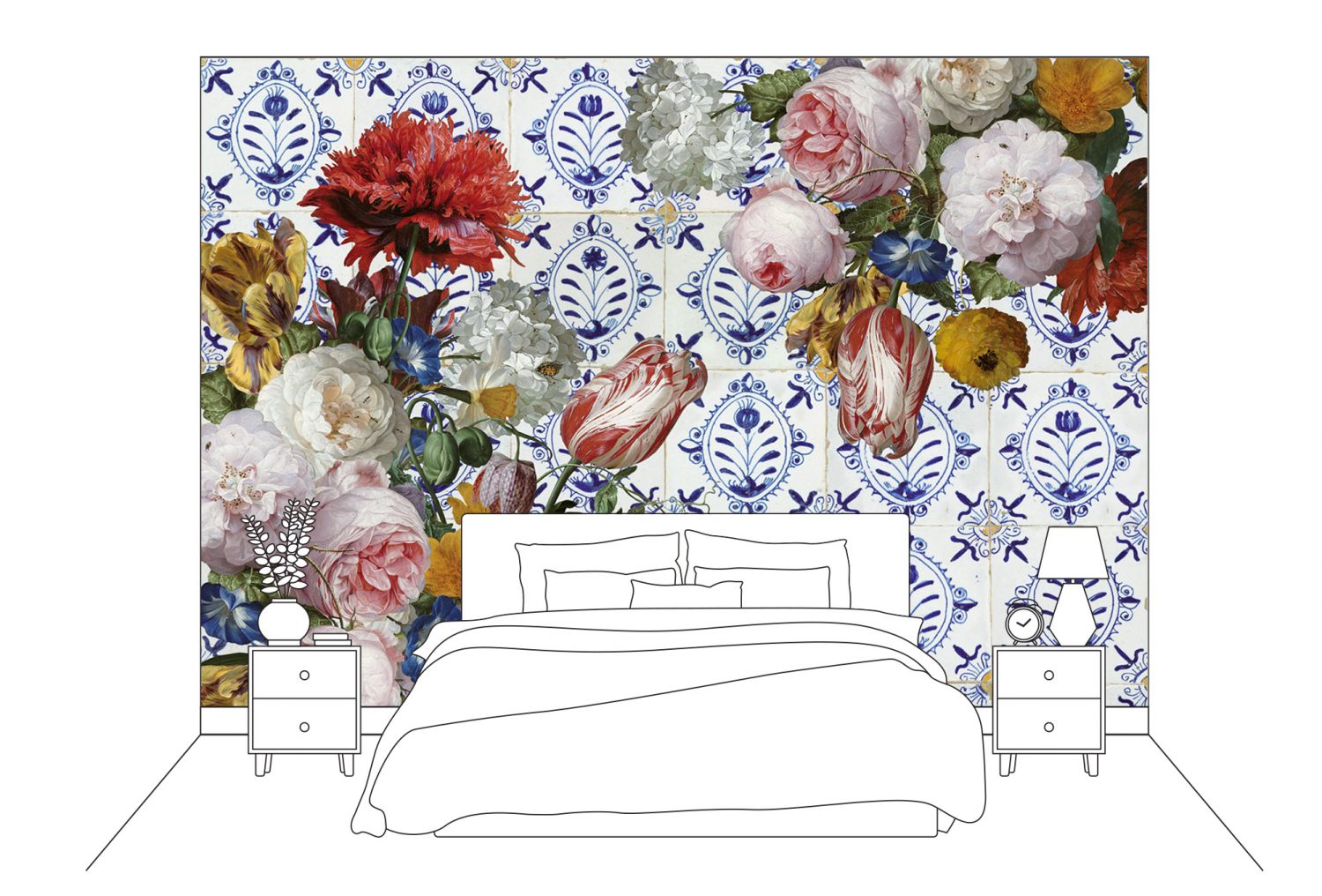 Bloemen behang Jil - Stories on the Wall